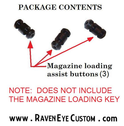 Loading assist button (Black) 3 pack (no loading tool) | Raven Eye Custom