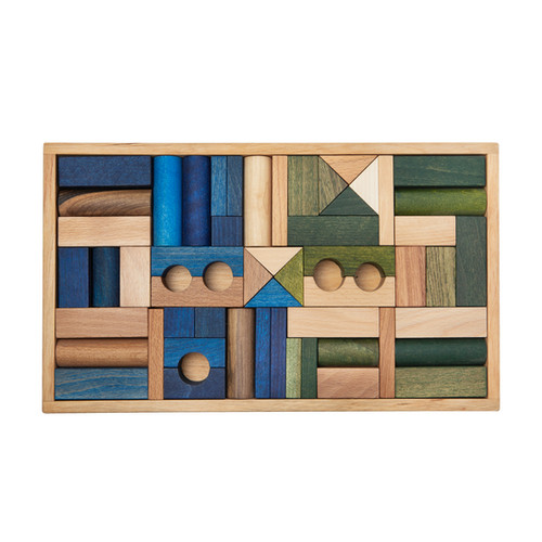 Wooden Story Cold Blocks In Tray - 54 pcs | themulberrytreehouse
