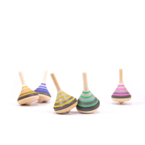 Mader Wooden Lady Grey Spinning Top | themulberrytreehouse