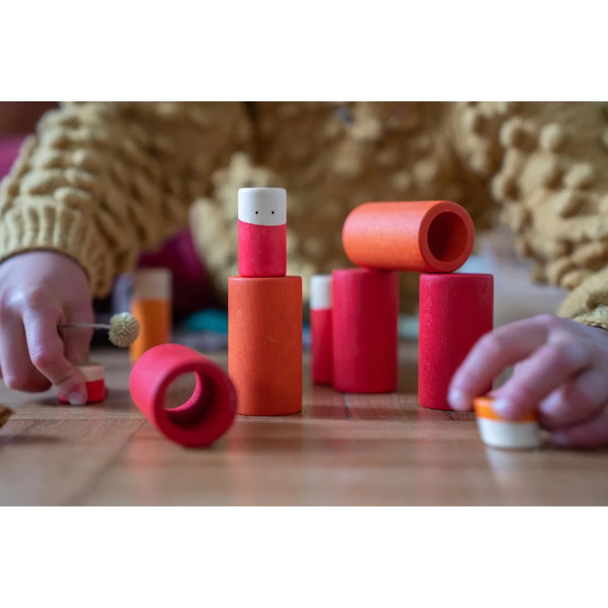 Grapat Lo-(Half Lola)-Stacking, Sorting & Peg People Set (Rainbow ...