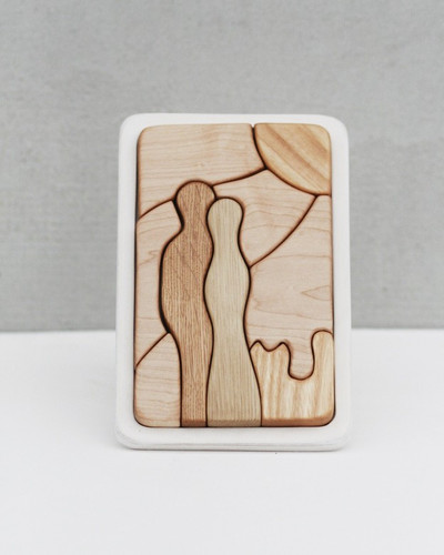 Sale Handmade Wooden Mosaic Puzzle Family and a Cat - Tateplota ...