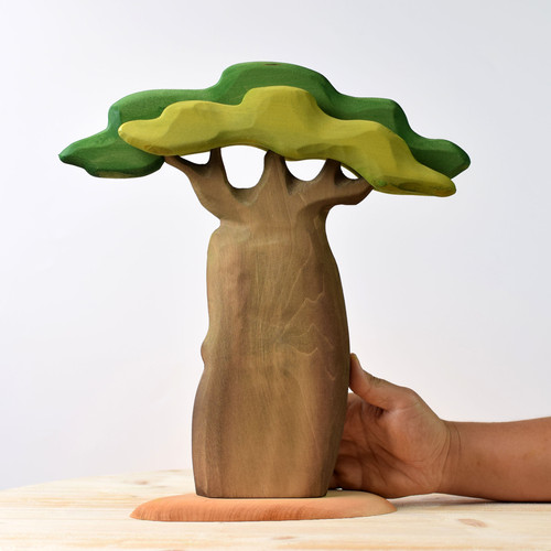 Bumbu Toys Wooden Baobab Tree - Thick Trunk | themulberrytreehouse
