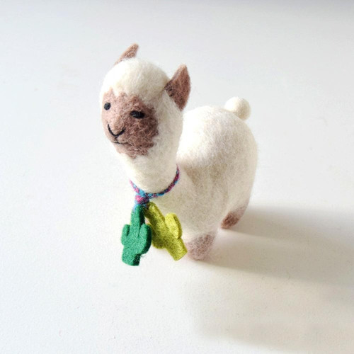 Tara Treasures Felt Llama Toy-Medium | themulberrytreehouse