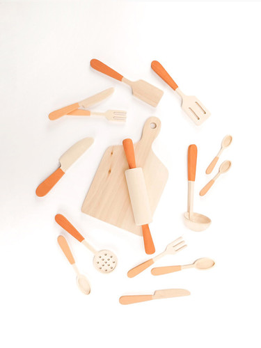 SABO concept Wooden Kitchen Play Utensils Set | themulberrytreehouse