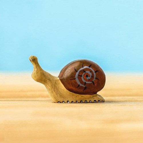 Bumbu Toys Handmade Wooden Snail Figurine | themulberrytreehouse