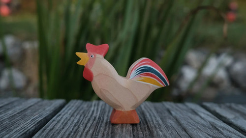 HolzWald Handcrafted Wooden Bremer Rooster Figurine | themulberrytreehouse