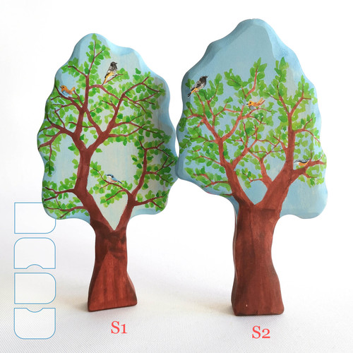 DADU Birds on Blooming Wooden Tree with Pink Bloom | themulberrytreehouse