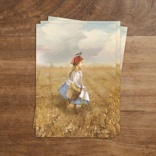 Iris Esther Postcard - Harvest Girl | themulberrytreehouse