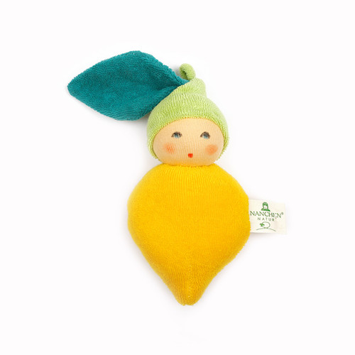 Nanchen Natur Organic Rattle Doll - Lemon | themulberrytreehouse