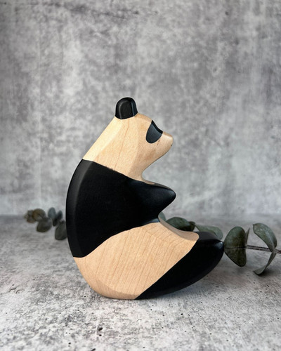 HolzWald Handmade Wooden Panda Bear | themulberrytreehouse