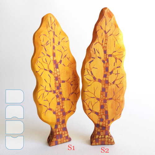 DADU Wooden Tree from The Fairy Tale Forest-Birch with Purple Dots ...