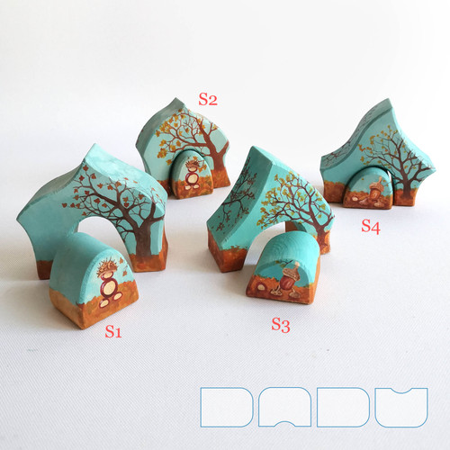 DADU Autumn Wooden Hut Toy-Autumn Cottages, Dadu Village ...