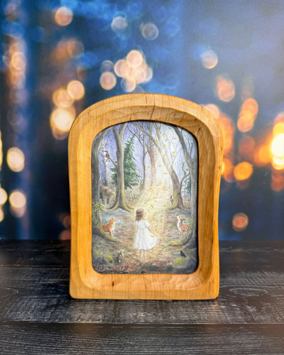 Wooden Standing Postcard Frame– Curved & Portrait Format by Rahmenart ...