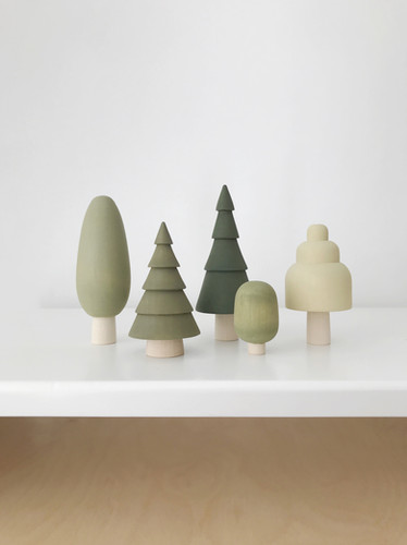 SABO concept Wooden Forest Mini Set - Green | themulberrytreehouse