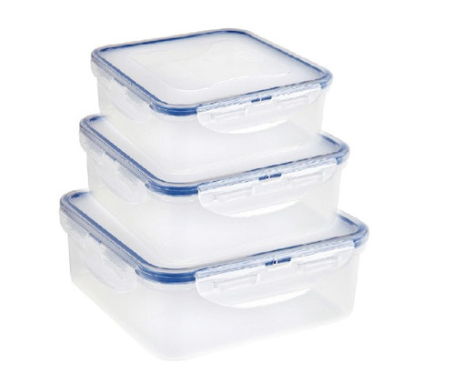 Square Tick Tock 3pcs Set Sizes | Kitchen's