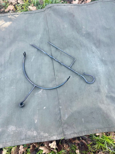 Spit Roast and Holder for large Fire Anchors | TJM Metalworks