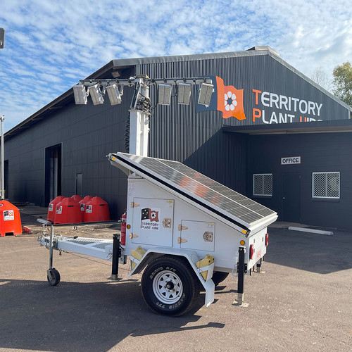 380W Solar Powered Lighting Tower on Single Axle Trailer | Territory ...