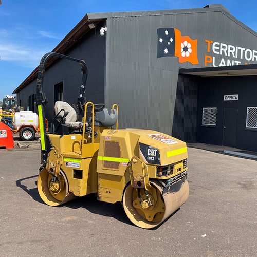 CAT CB22 2.5T Double Drum Vibrating Roller | Territory Plant Hire