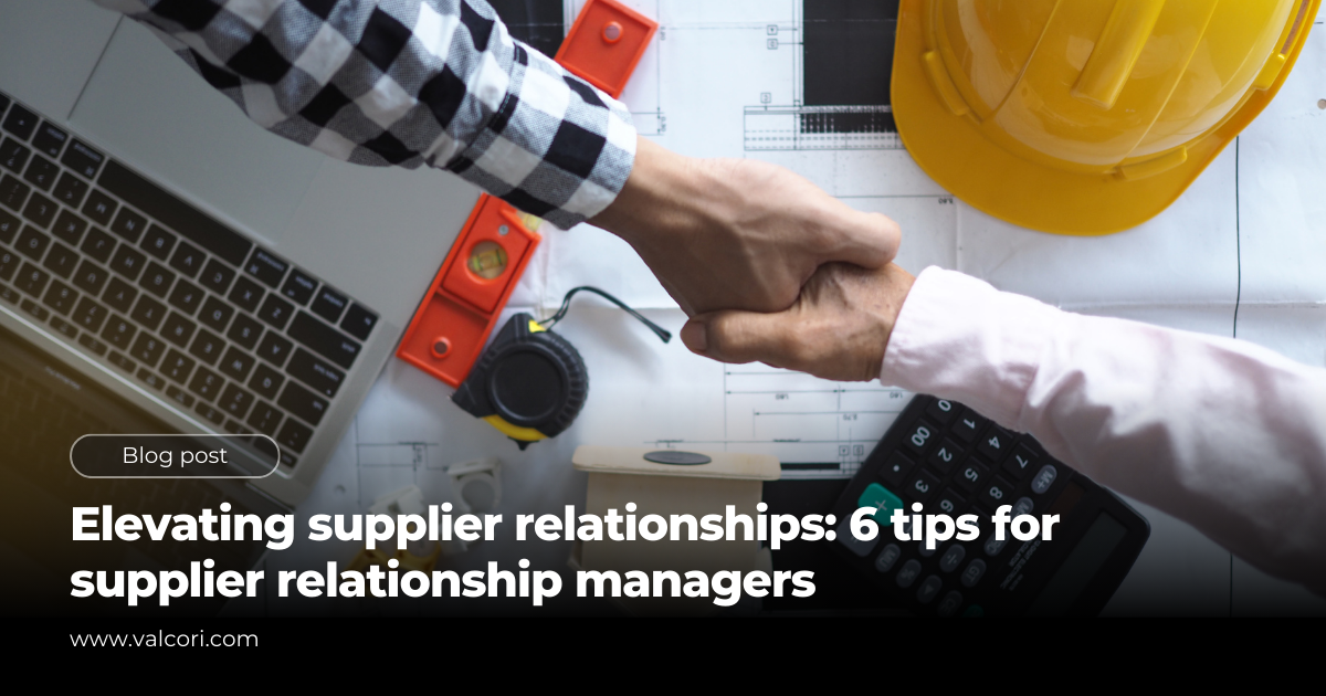 Elevating supplier relationships