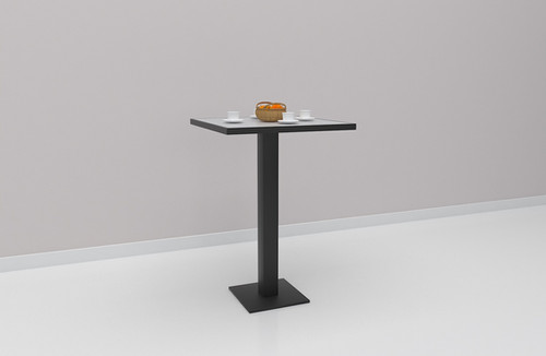 Clyde Cafe Table in White and Charcoal Grey | Ergoflex (I) Pvt Ltd