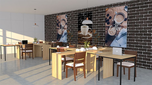 Onega Canteen Set Up in White Maple | Ergoflex (I) Pvt Ltd