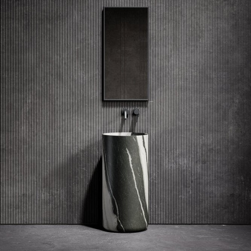 Luxury Premium Panda Marble Pedestal Freestanding Bathroom Washbasin ...