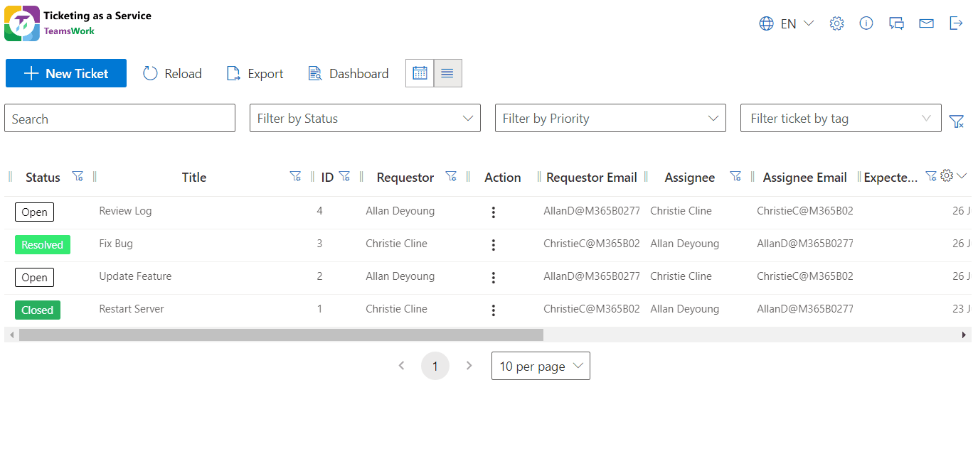 Configure Display of Columns in Tickets List - Microsoft Teams ...