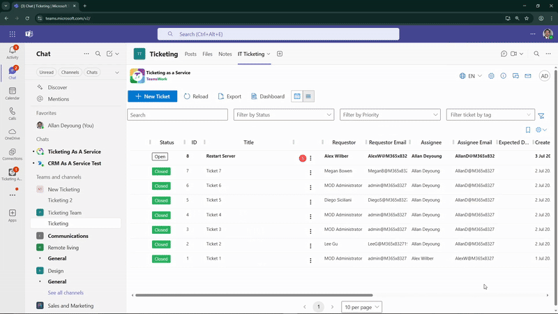 Introduction to Personal App in Ticketing App by TeamsWork