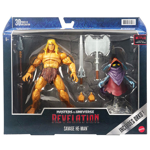 Masters of the Universe Savage He-Man & Orko Revelation Masterverse ...