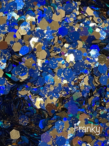 FRANKY - Blue and Gold Mix - Cosmetic Glitter | Shotfeet Emporium