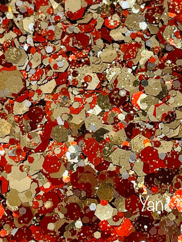 YAN - Gold and Red - 10g Cosmetic Glitter | Shotfeet Emporium