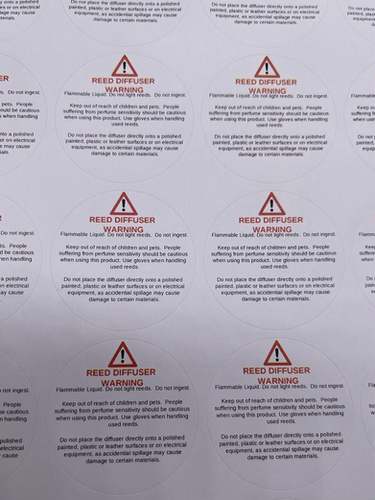 DIFFUSER - Safety Warning Labels | Shotfeet Emporium