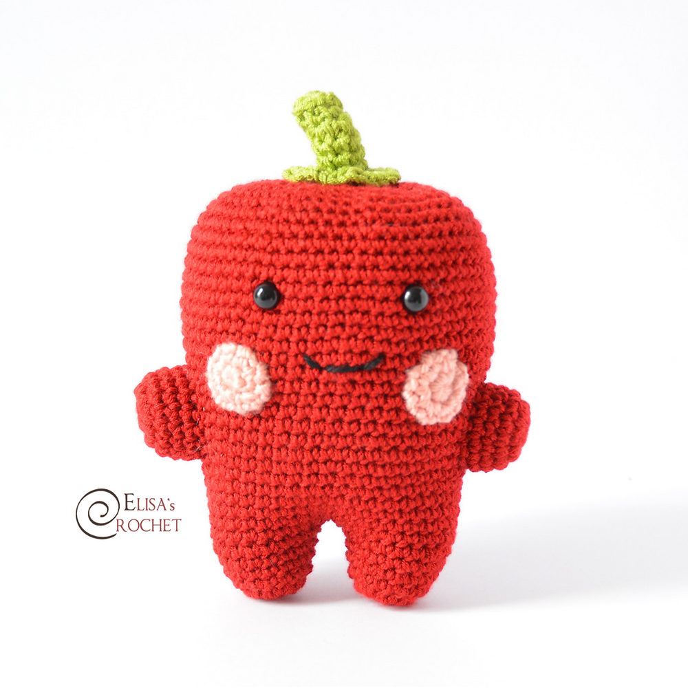 Red Bell Pepper Free Crochet Pattern By Elisa's Crochet