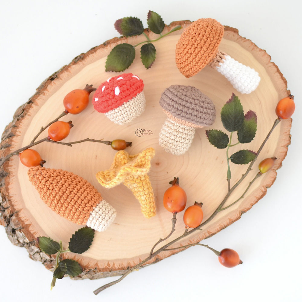 Mushrooms Set Free Crochet Pattern By Elisa's Crochet