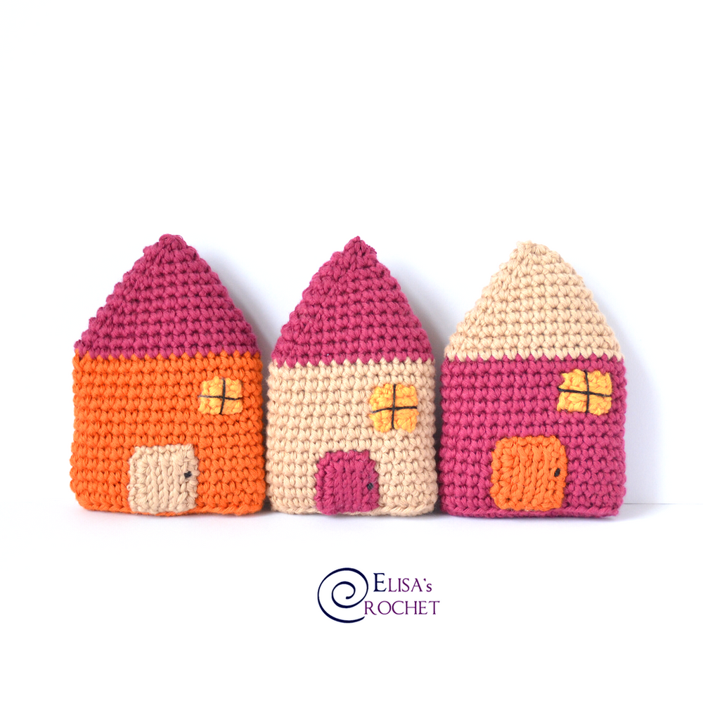 Tiny Houses Free Crochet Pattern By Elisa's Crochet