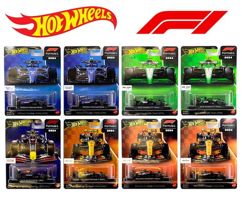 Hot Wheels 1:64 F1 Racing Premium Assortment G Case of 8 Cars | F1 ...