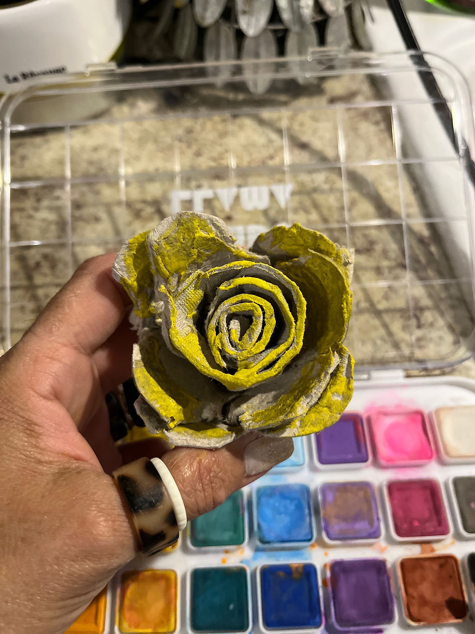 DIY Roses made from egg cartons