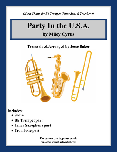 Party In the U.S.A. - Miley Cyrus | Horn Chart Central