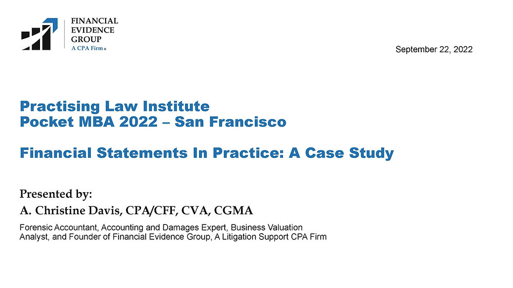 Chris Davis Presents at PLI's Pocket MBA 2022 in San Francisco
