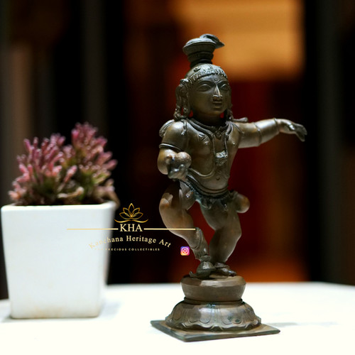 Butter Krishna bronze statue | Kanchana Heritage Art