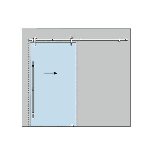 Dorma Manet Compact 4.1 Sliding Door Kit - Glass to Wall | Franchi Glass