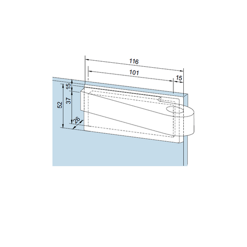 Dorma EA Offset Top Patch Fitting | Franchi Glass