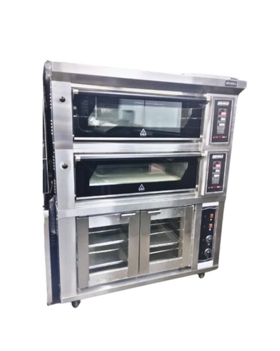 2 Deck Electric Oven ( 4 tray ) with STEAM & 10 Tray Proofer Digital ...