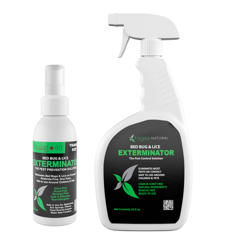 Bed Bug Spray Exterminator & Travel Spray COMBO | hygea