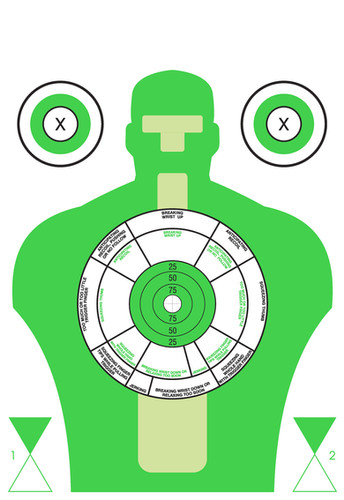 Thoracic Silhouette Pistol Correction Target | Targethappy Shooting