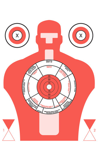 Thoracic Silhouette Pistol Correction Target | Targethappy Shooting