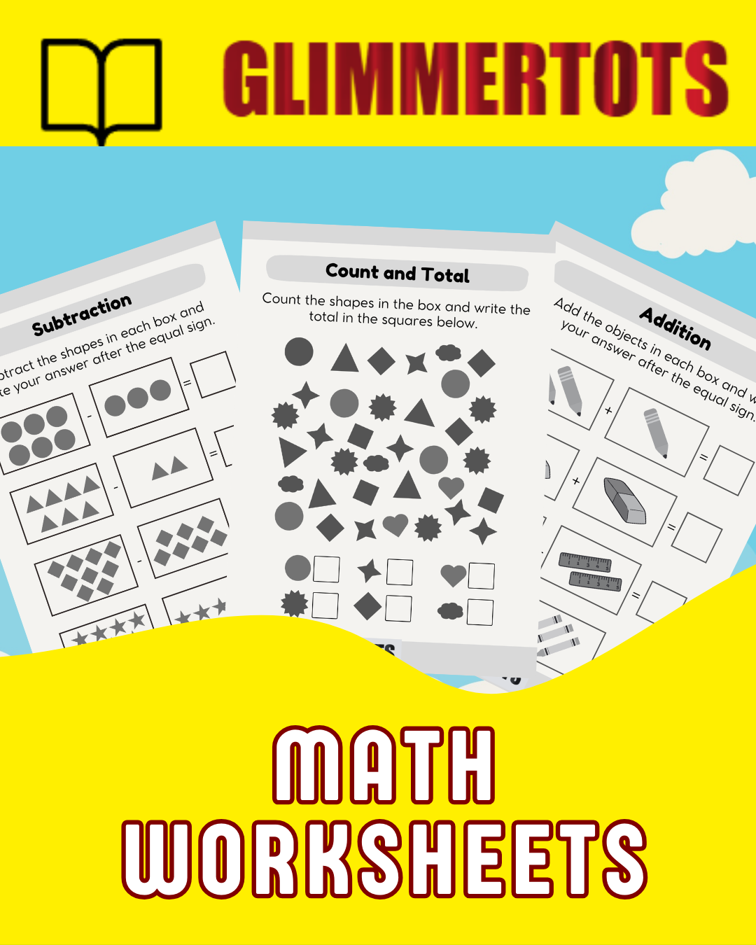 Free Mathematics Worksheets Pack for Tiny Tots | GlimmerTots