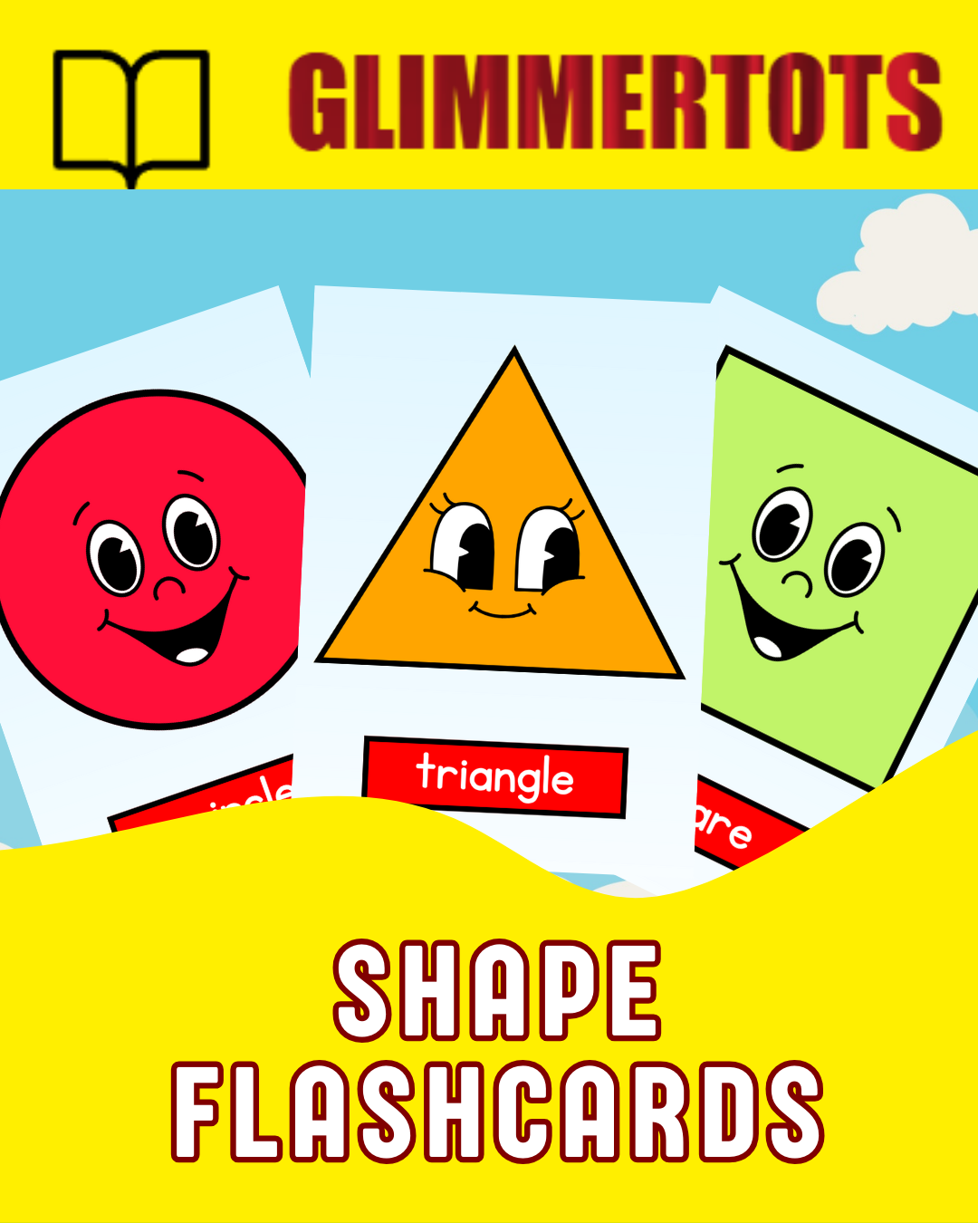 Free Printable Shape Flashcards | GlimmerTots