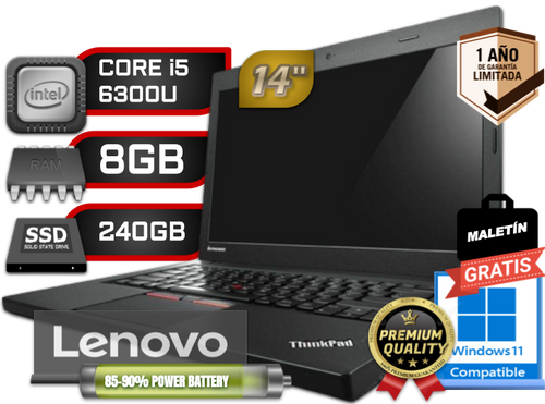 PC Portátil Lenovo ThinkPad L460 Intel Core i5/8GB/240GB SSD (Starter ...