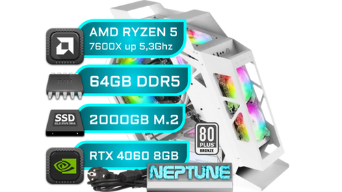 BALANI NEPTUNE™ ENDURANCE AMD RYZEN 5 7600X/64GB/2TB/RTX 4060 (Stellar ...